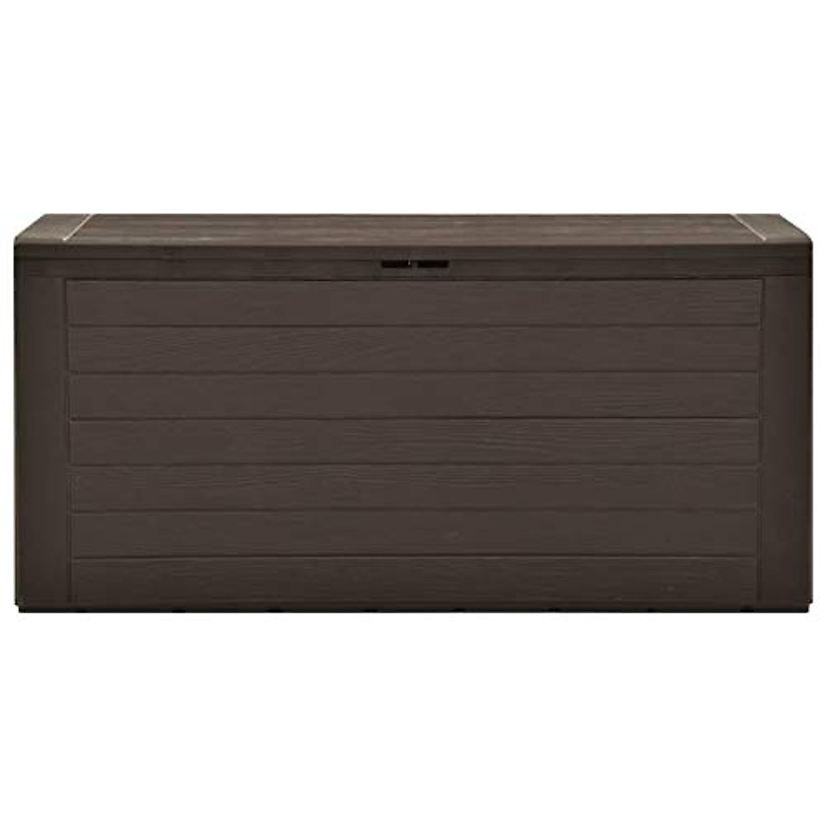 INLIFE 77 Gallon Garden Storage Box Outdoor Cushion Deck Patio Storage Chest Storing Pillow Tool Box Blanket Indoor Interior Container 45.7"x17.3"x21.7"(Brown)