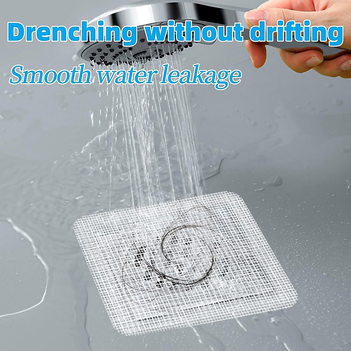 Disposable Hair Drain Stickers, Drain Mesh Strainer for Bathroom Laundry Bathtub Kitchen,for Human & Pet(50pcs)