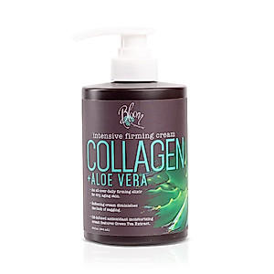 BLOOM Collagen Cream + Aloe Vera Moisturizer Body Lotion & Face Cream | Dry Skin Rescue Collagen Lotion | Skin Tightening Cream | Skin Firming + Tightening Lotion | Body Skin Care Products, 15 Oz