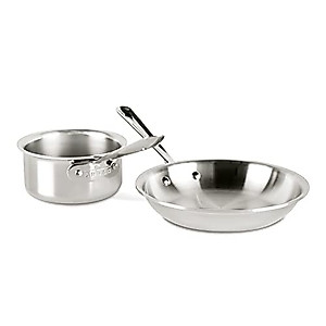 All-Clad - 4108201S All-Clad Kitchen Helper Fry Sauce pan, 8 inch and 1 quart, Steel