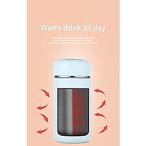 Mini 9 oz/13oz Stainless Steel Sports Water Bottle Spout Vacuum Insulated for Kids and Women Keep Hot and Cold (Ivory,9oz)
