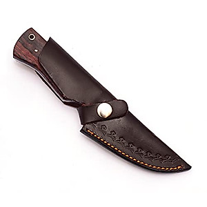 Sky Knives Handmade Fixed Blade High Carbon Steel, Damascus Hunting Knives, Bushcraft EDC Survival and Pocket Knife For Men With Sheath. (8 Inch Knife)