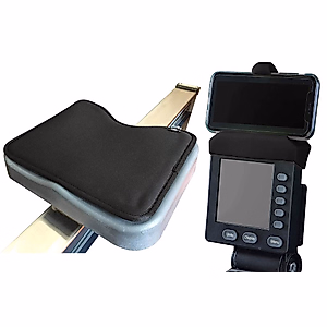 The Ultimate Rowing Machine Combo: Rowing Machine Cushion and Phone Holder Compatible with PM5 Monitor from Concept 2