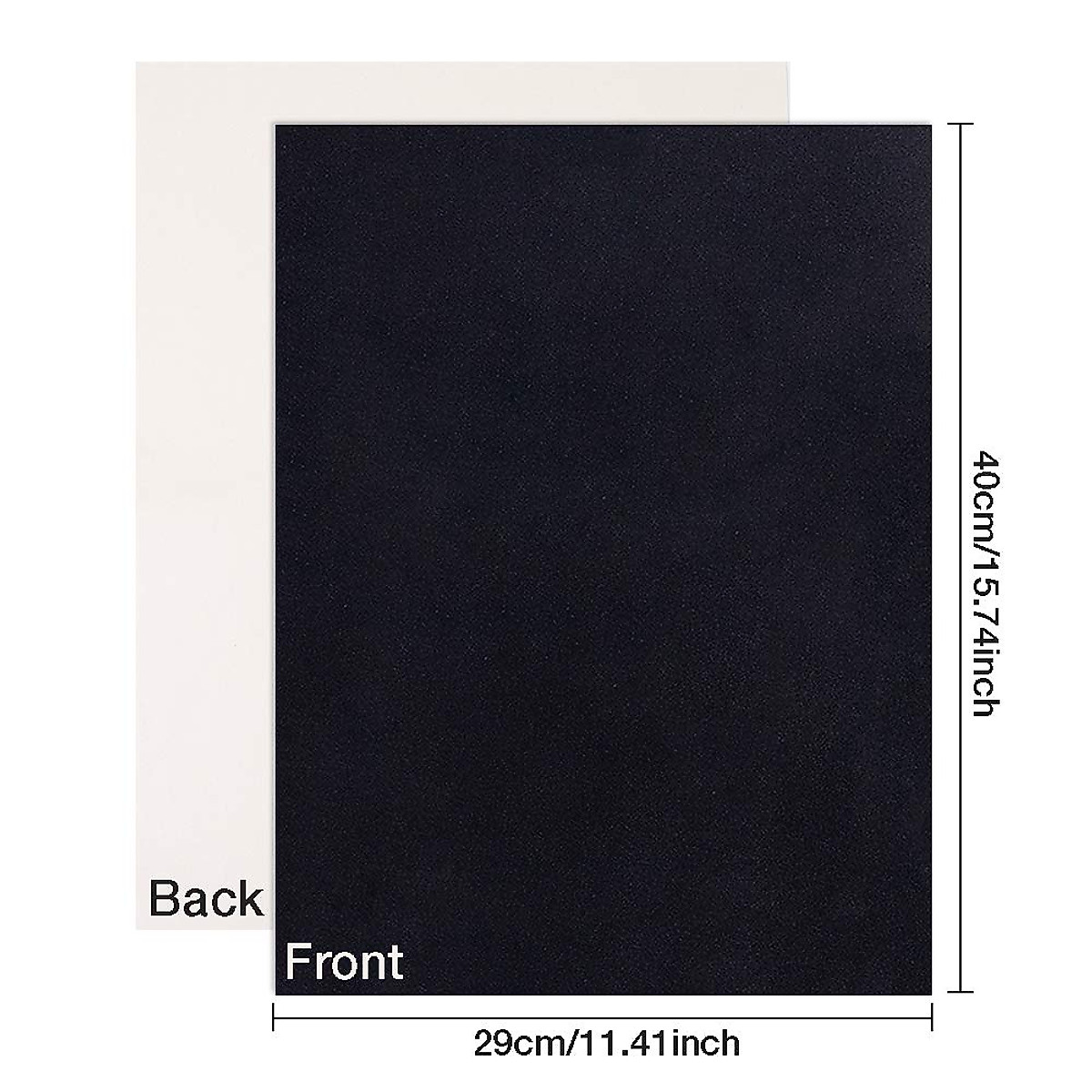 BENECREAT 12PCS 11.5"x15.5" Large Black Halloween Velvet Adhesive Back Sheet Jewelry Box Liner Fabric, Durable and Water Resistant for Festival Art Craft Making