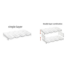 IEEK 2 Pack Stackable Wine and Water Bottle Holder Free-Standing Fridge Wine Bottle Organizers Clear Plastic Water Bottle Holder for Cabinet,Refrigerator,Pantry,Kitchen Countertops,Holds 8 Bottles