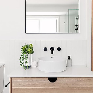 Hollyone Artificial Succulents Plants Set of 2 Faux Succulents 9" Fake Succulent Plants in Ceramic Pot Succulent Plant for Desk Modern Home Living Room Office Table Shelf Bathroom Decor