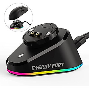 for Logitech G Pro Wireless Gaming Mouse Charging Dock RGB Compatible with Logitech G PRO X Superlight 2(2023), G502X Lightspeed,G903 Lightspeed for Razer Wireless Mouse/Logitech Powerplay Wireless