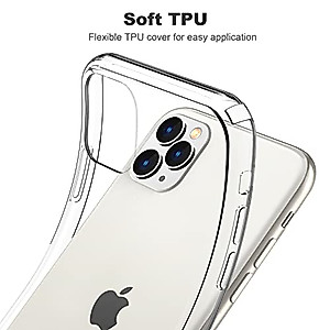 JJGoo Compatible with iPhone 11 Pro Max Case Clear, Transparent Soft Shockproof Protective Slim Thin Bumper Cover Phone Case- 6.5 inch