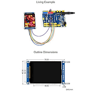 Waveshare 2.4inch LCD Display Module with 65K RGB Colors 240×320 Resolution SPI Interface
