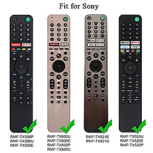 Cover for Sony Bravia TV Remote Cover, Protective Remote Case for RMF-TX600U RMF-TX520U Remote, for Sony samrt tv Remote RMF-TX600U RMF-TX500U RMF-TX500E RMF-TX621U (Glow in Dark Blue)