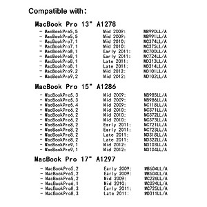 CCYO Replacement Screws 10 Sets for MacBook Pro 13" 15" 17" A1278 A1286 A1297 2009-2012, 10 PCs Bottom Back Case Cover Computer PC Screw