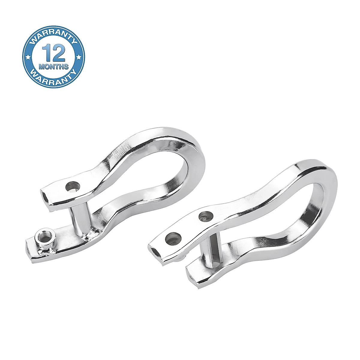 ONER Tow Hooks Compatible with 2019 2020 2021 & Newer Chevy Silverado 1500, Replaces # 84280202（Chrome）