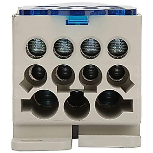 LANTRO JS 400A Din Rail Distribution Box, Din Rail Terminal Block Distribution Box Electric Wire Connector Universal Power Junction Box for Power Distribution Cabinets