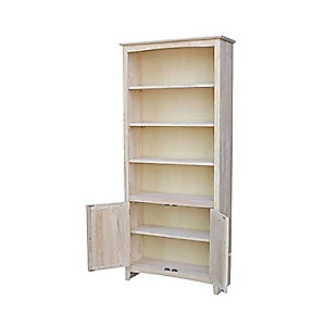 International Concepts Shaker Bookcase-72 H Bookcase, Unfinished