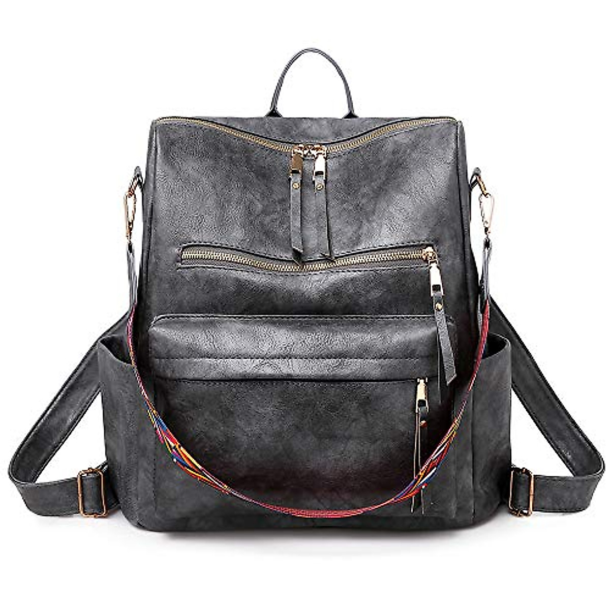 Tom Clovers Women Leather Backpack Daypack Casual Fashion Bag for Ladies Girls