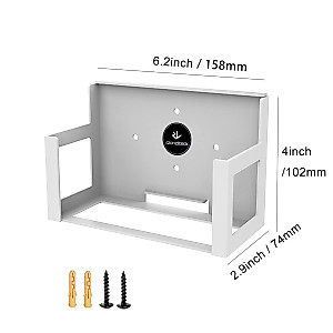 Monzlteck Wall Mount Holer for Xbox Series S,All Metal Vertical Hanging On Wall with Power Botton Left/Right,Wall Shelf Bracket for XSS