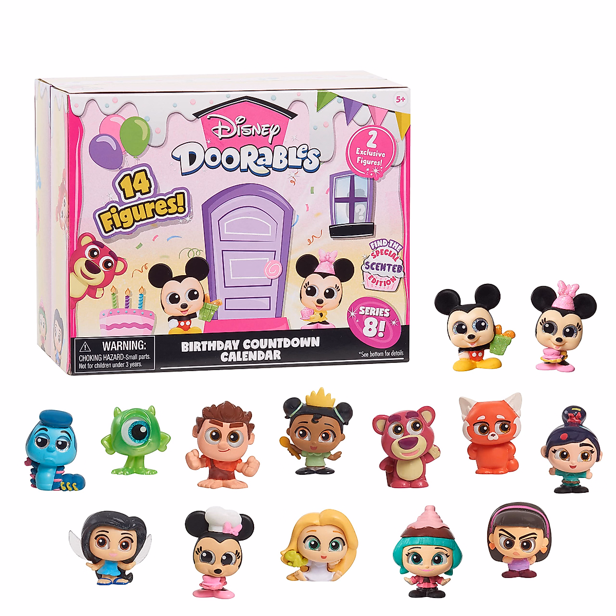 Disney Doorables Countdown to Birthday Calendar, Collectible Blind Bag Figures, Kids Toys for Ages 5 Up, Amazon Exclusive by Just Play