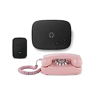 OOMA Telo Air 2 with Retro Princess Phone Bundle. Throwback Rotary Inspired Handset. Includes Free Home Phone Service, Pay Only Taxes and Fees. Unlimited Nationwide Calling. Low International Rates.