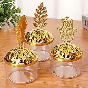 ABOOFAN 12pcs Boxes Decorative Candy Boxes with Hamsa Hand Lid Clear Plastic Goodies Box Box Present Packaging Bag for Wedding Shower Holiday New Year