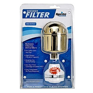 Sprite Showers HO2-GD High Output 2 Universal Shower Filter, Gold