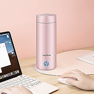 Travel Small Electric Kettle,400ml Portable Travel Kettle,Electric Water Boiler Tea Kettle,Mini Fast Boil and Auto Shut Off Water Kettle Warmer,Double Wall Insulated Coffee Tea Hot Water Heater Maker