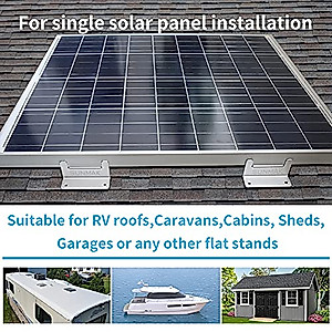 SUNMAK 16 Units per Set Solar Panel Mounting Z Brackets, Solar Panel Mounting Brackets Lightweight Aluminum Corrosion-Free for RVs, Trailers, Boats, Yachts, Wall and Other Off Gird Roof