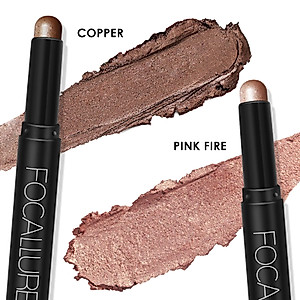 FOCALLURE 2 Pcs Cream Eyeshadow Stick,Brightener Eyeshadow Pencil Crayon,High Pigmented Eye Shadow Pen,Waterproof Long Lasting Eye Highlighter Stick,Straight-up Classy