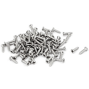 uxcell® M1.4 x 6mm Cross Head Countersunk Self Tapping Screw 100 Pcs