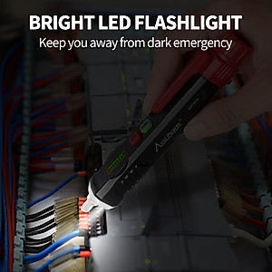 AVID POWER Voltage Tester, Non Contact Voltage Tester Dual Range AC 12V-1000V/48V-1000V, Electric Tester Pen with LCD Display, Buzzer Alarm&Live/Null Wire Judgment, Testing Pen with Flashlight