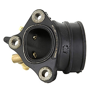 B016579 OEM Rubber Carburetor Inlet INTAKE MANIFOLD with Two Vacuum Connections for VESPA GT GT L GTS GTV, PIAGGIO Beverly X8 X9 XEvo, APRILIA Atlantic 125cc - 250cc OEM# 840949, AP8575043, B016579