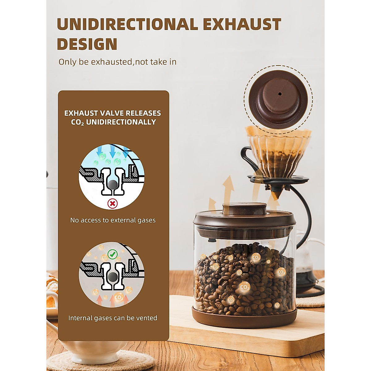 JIMALL Pop Top Food Storage Containers, Stackable Food Containers with Lids Airtight, Leak-proof Containers for Cereal Flour & Sugar, 4 Piece Set-3.5Qt,2.9Qt,2.1Qt,1.3Qt