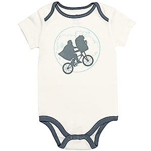 E.T. the Extra-Terrestrial Welcome to the Universe Baby Baby Bodysuit, Pant & Hat 3 Piece Set Tusk/Dark Grey Heather 3-6 Months