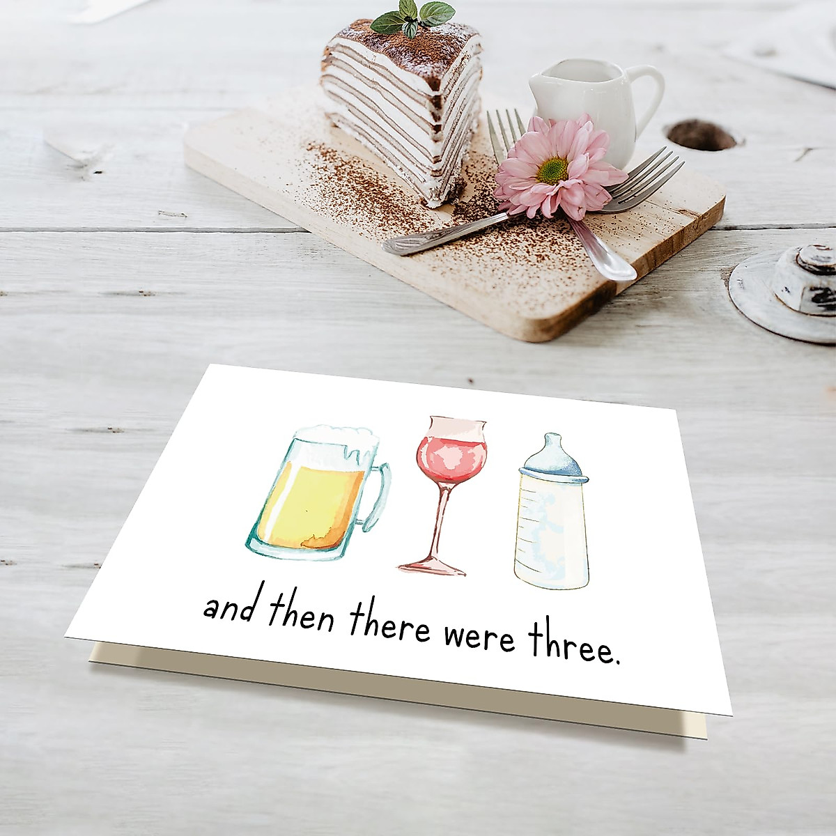 Bhiosng Lovely Baby Shower Card, Funny New Baby Congratulations Card for New Mom Dad Parents, New Born Card for Pregnant Couple, Cute Baby Birthday Card for Friend, Pregnancy Card Gift