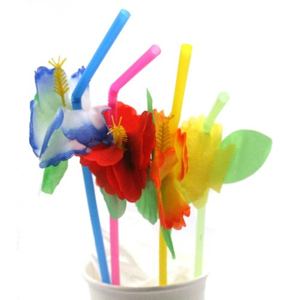 Fun Express Silk Hibiscus Straws