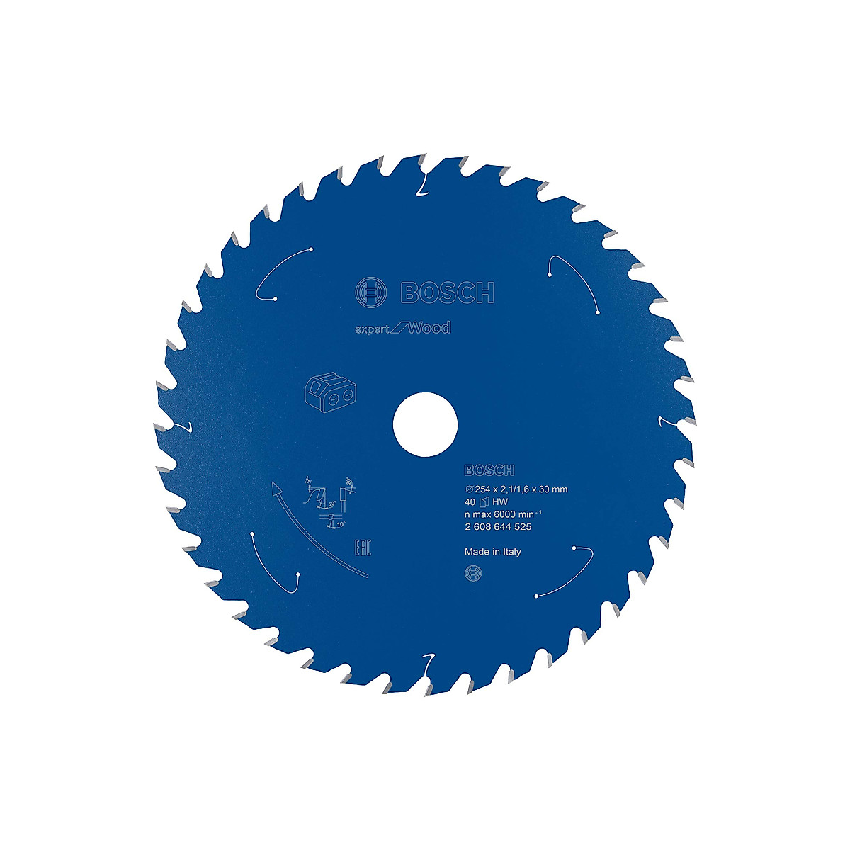 Bosch Professional Circular Saw Blade Expert (for Wood, 254 x 30 x 2.1 mm, 40 teeth; Accessories: Cordless Circular Saw)