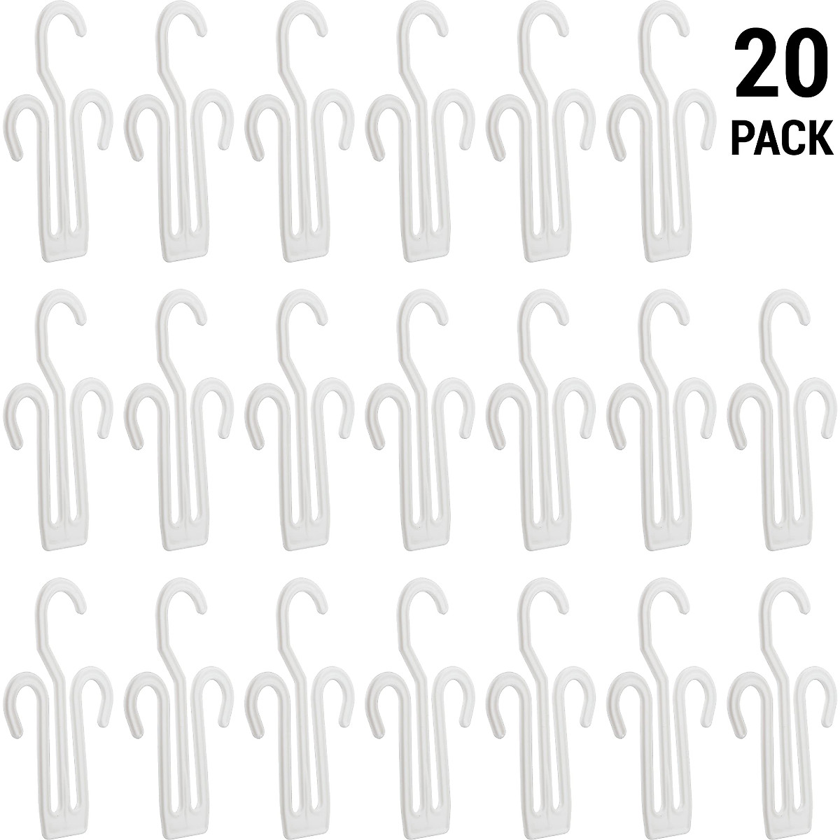 IFAMIO 20 Pack White Plastic Shoe Drying Shelf Hangers, Lightweight, Durable, Sturdy, Quick Drying, Ideal for Home, Store, Mall