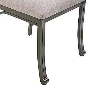 Powell Pewter Metal and Rustic Wood Side 2 Pack (2 Chairs) Franklin Dining