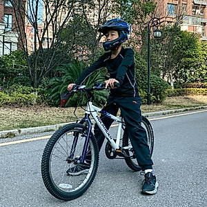 ONTYZZ Kids Bicycle Helmet Kids Adjustable Safety Full Face Helmet Lightweight Toddler Mountain Full Bike Helmet for Skating Cycling Scooter for Youth Child Boys Girls Ages Blue and White/S