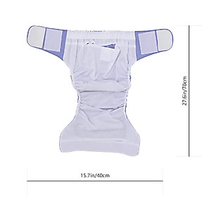 Healifty Adult Diapers Adult Incontinence Underwear Cloth Diapers for Elderly Washable Reusable Leak Protective Underwear for Women Men Purple