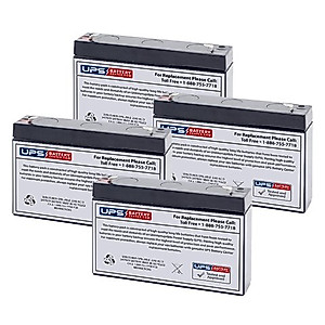 (4) 6V 7Ah F1 - UPSBatteryCenter Battery Set Replacement for Tripp Lite SMART1000RM1U