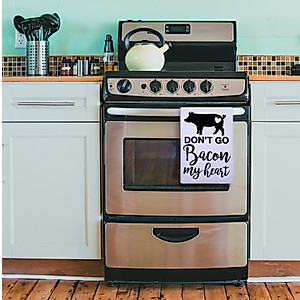 With Love From Julie Funny Kitchen Dish Towels Reusable White Drying Hand Towel Cloth Housewarming Gift I'm Baked Too