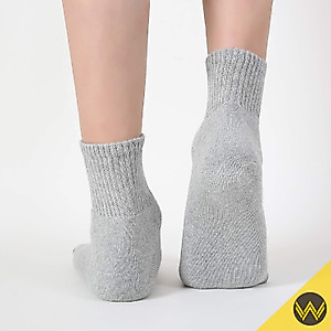 WANDER Men's Athletic Ankle Socks 3-8 Pairs Thick Cushion Running Socks for Men&Women Cotton Socks 7-9/9-12/12-15 (8 Pair Grey, Shoe Size: 9-12)