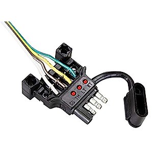 Hopkins Towing Solutions 48192 Endurance Quick Fix Trailer Side 4-Flat Connector, Black