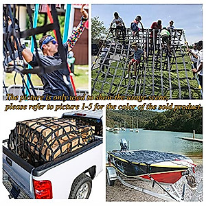 DREAMOSA Outdoor Climbing Net for Kids,Playground Cargo Net,Indoor Jungle Gym Ninja Warrior Obstacle Course Kids Climbing Wall Tree House Accessories Swing Set Rope Net,for Training Equipment