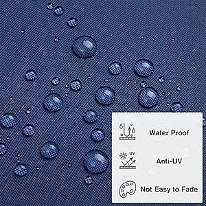 Kigley 10 Pack Outdoor Chair Cushions for Patio Furniture 17 x 17 x 2 Inch Waterproof Outdoor Patio Chair Seat Memory Foam Cushion Square Corner Seat with Ties(Navy Blue)