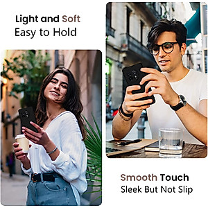 Hismart Phone Case for OnePlus 11(2023), Slim Silicone Mobile Cover Waterproof with Full Camera Protection - Black