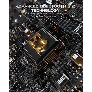 Black Shark Bluetooth Earbuds with 0.035s Ultra-Low Latency, Dual Environmental Noise Cancelling Microphones, Wireless Earbuds Gaming Earbuds with Bluetooth 5.2, IPX5 Waterproof, 26h Listening Time