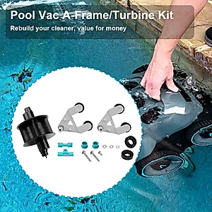 AXV621DAT Universal Pool Vac A-Frame/Turbine Kit, Compatible with Hayward Aquabug Navigator Pro Wanda The Whale Diver Dave Poolvac XL Pool Vac Classic Kit, Replaces# AXV036BP, AXV601CAT, AXV601DAT