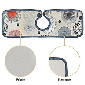 Kitchen Faucet Absorbent Mat 3 Pieces Doodle Circles Randomly Faucet Sink Splash Guard Bathroom Counter and RV,Faucet Counter Sink Water Stains Preventer
