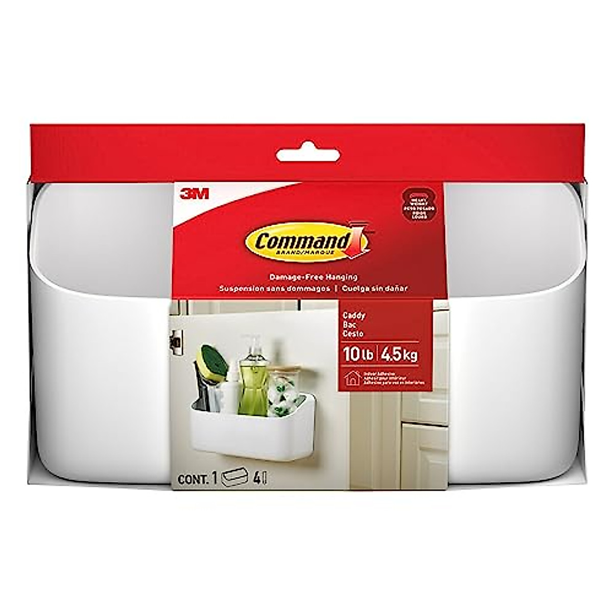 Command Large Organizing Caddy, Organize Damage-Free, Heavyweight Hanging up to 10lbs